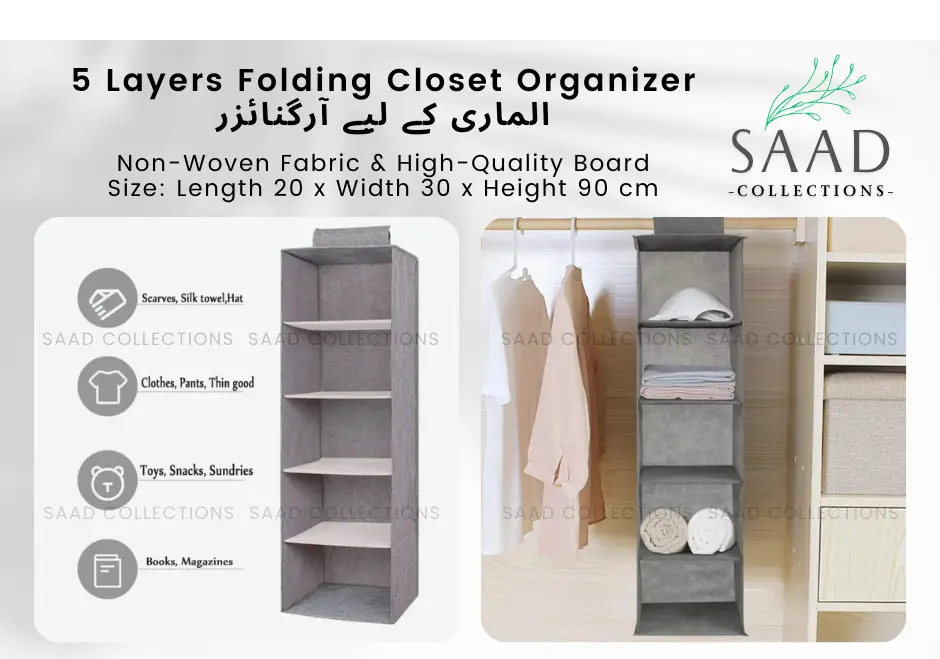 5 Layers Folding Closet Organizer